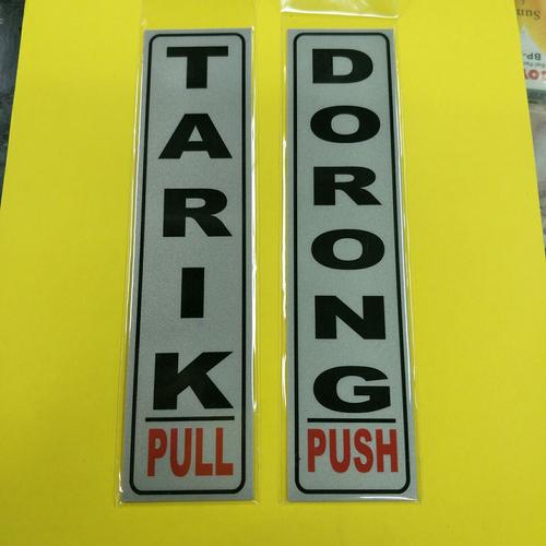 Jual Sign Label Tarik Dorong Hitam merah - Jakarta Utara - MULIA KARYA ...