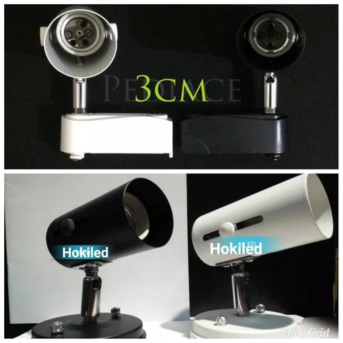 Jual Kap Lampu Spotlight/Fitting lampu pameran spot 3cm Rel Plafon E27 ...