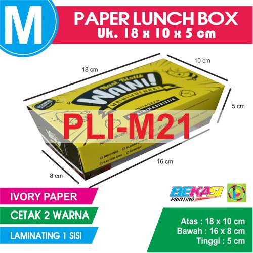 Jual Paper Lunch Box Ukuran M - Cetak 2 Warna + Laminating 1 Sisi ...