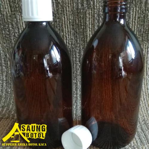 Jual Botol Kaca 500 ml Amber Tutup Ulir Screw Cap New - Kab. Bogor ...