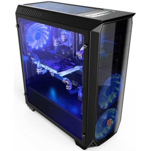 Jual Casing PC CPU CUBE GAMING AURUS BLACK Acrylic Window Red 32Dot Fan ...