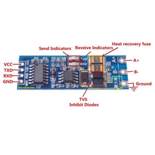 Jual Two Way Converter UART TTL to RS485 TX RX industrial grade - Kota ...