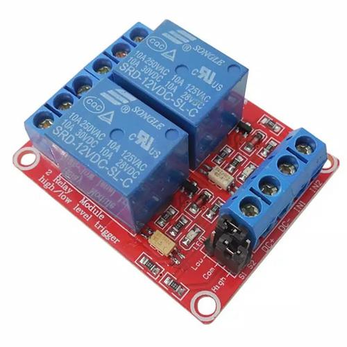 Jual Modul Relay 2 Channel 12V Optocoupler H / L Level Trigger ...