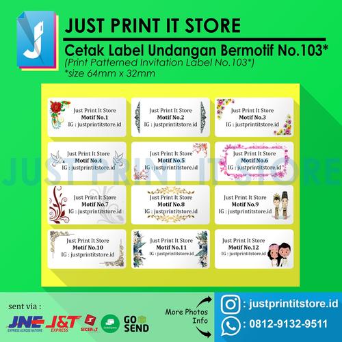 Jual Print / Cetak Label Undangan Bermotif - Kota Depok - Just Print It ...