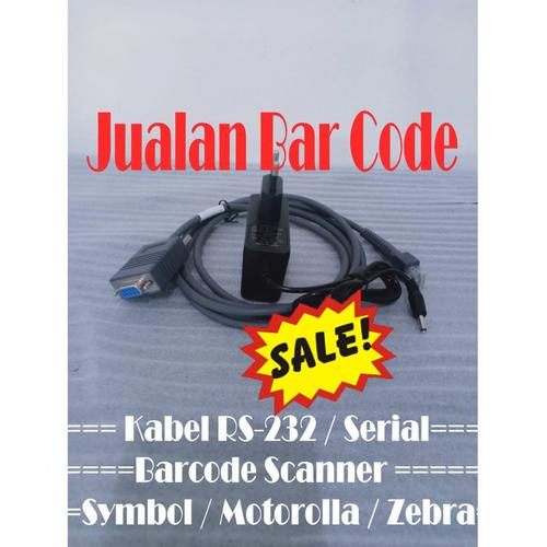 Jual SERIAL RS232 KABEL BARCODE SCANNER SYMBOL / MOTOROLLA / ZEBRA ...