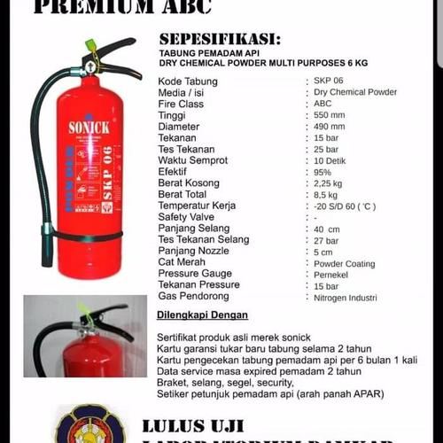 Jual Apar sonick / Tabung pemadam api PREMIUM ABC /alat pemadam ...