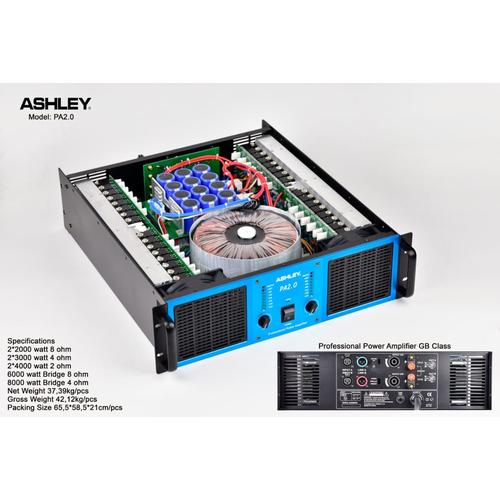 Jual Power Ampli Amplifier 4000watt Ashley PA2.0 / PA 2.0 utk SUBWOOFER ...