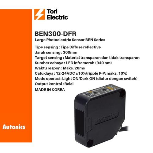 Jual AUTONICS LARGE PHOTOELECTRIC SENSOR BEN300-DFR 100% ORI - Kota Bandung - Tori Electric ...