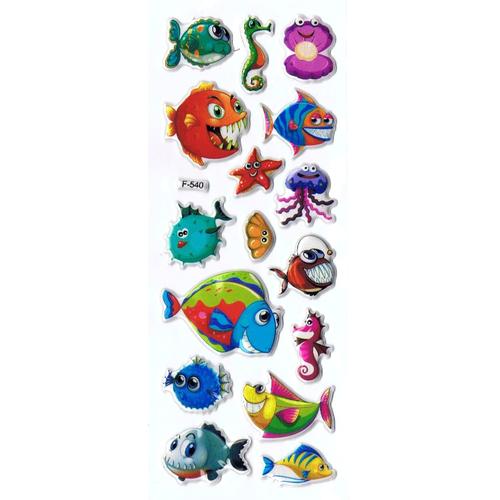 Jual SK-525 Sticker Stiker Penghargaan Motivasi Anak Foam Emboss Ikan ...