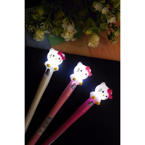 Jual Pulpen Lampu Hello Kitty bisa nyala / Hello Kitty LED Pen ...