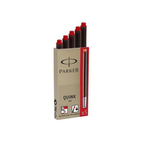 Jual Parker Quink Fountain Pen Ink Cartridge Red isi 5 pcs - Jakarta ...