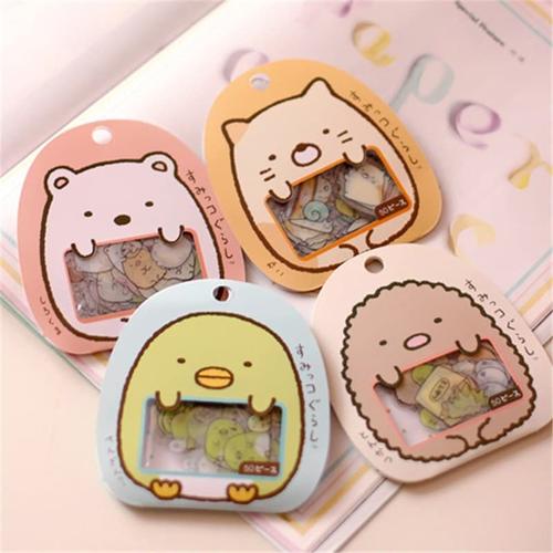 Jual TEN DESIGN SAN Cute Cartoon Label Stickers (50pcs) - BEAR ...