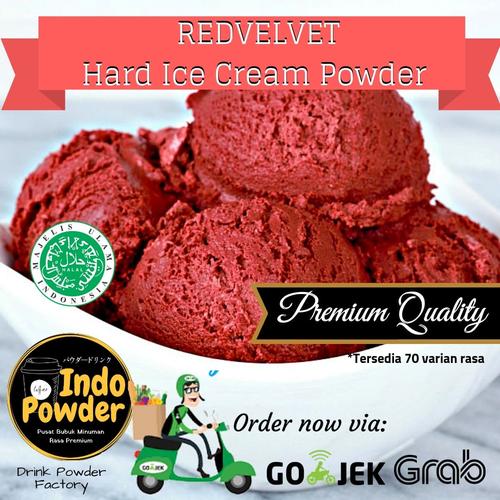 Jual Red velvet Hard Ice Cream Powder 1Kg/ Bubuk Ice Cream Red velvet ...