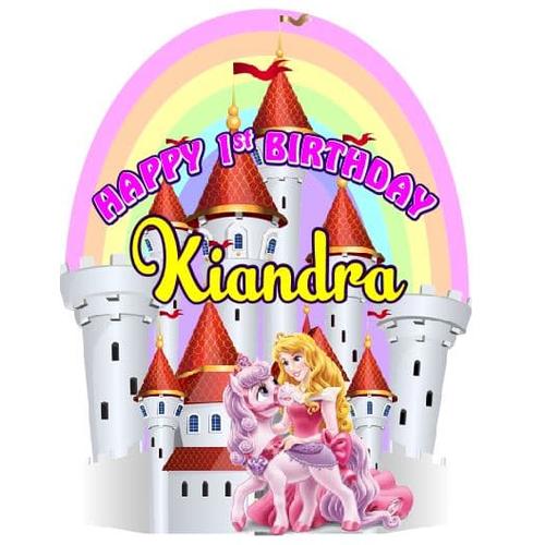 Jual Topper CASTLE princess KECIL dengan nama - utk hiasan cake ...