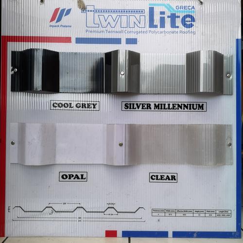 Jual Twinlite Greca Atap Polycarbonate Clear Grey White Silver - Kota ...