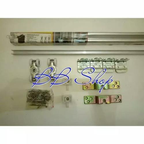 Jual REL PINTU GESER REL SLIDING BESI / REL SLIDING GESER PINTU 200 CM ...