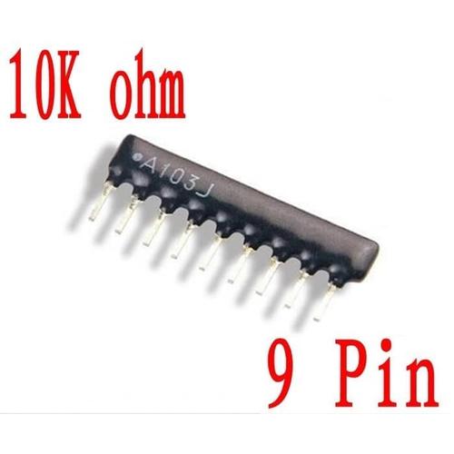 Jual 10K 10 K 103 ohm x 8 SIP9 Resistor R Array Pack Network RPack ...