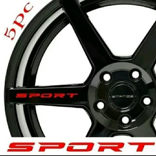 Jual Sticker velg mobil sport isi 5pcs keren mewah stiker sport - Kab ...