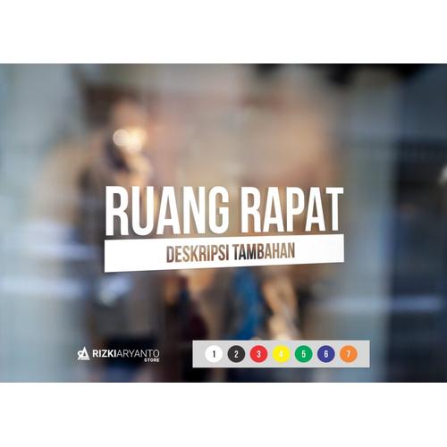 Jual Stiker Pintu Kaca Label Nama Ruangan Kantor Custom Sticker - Kab ...