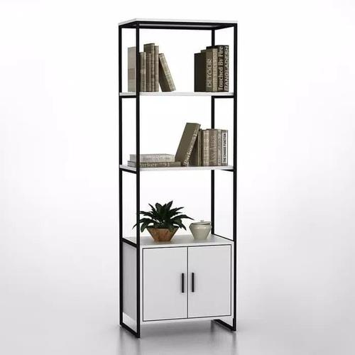 Jual Rak buku tinggi terbuka putih besi partisi serbaguna WHITE VISO ...