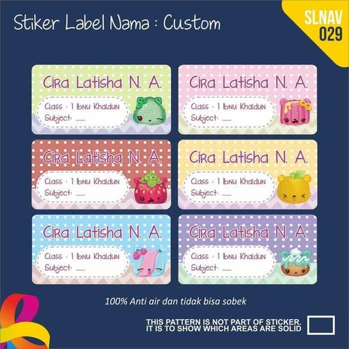 Jual Stiker label nama anak SLNAV 029 - Jakarta Selatan - Alfares Shop ...