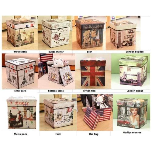 Jual #069 New storage Box Kotak serbaguna skaligus bangku bahan tebal ...