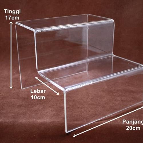 Jual acrylic display produk/acrylic tempat pajangan 2 susun BS 19 ...