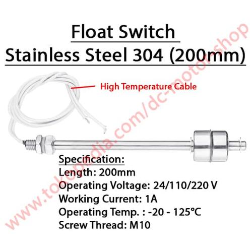 Jual Stainless Steel Liquid Water Level Sensor Float Switch 20cm ...