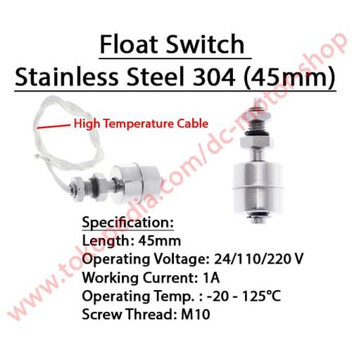 Jual Stainless Steel Water Level Sensor Float Switch 45mm - Jakarta ...
