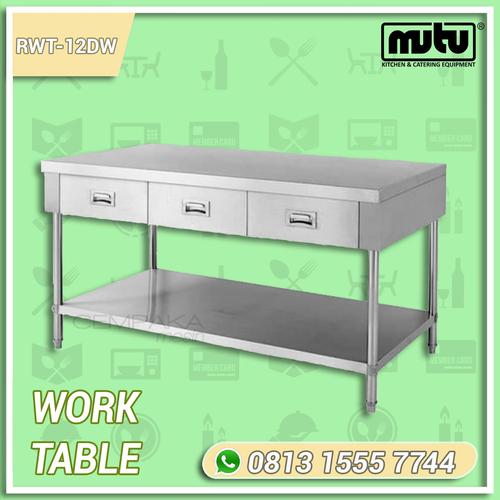Jual Work Table Meja Dapur Restoran Stainless Steel 1.2 Meter MUTU RWT ...
