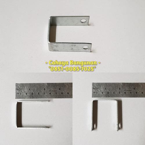 Jual Bracket Braket Gantungan Besi Holo Hollow Hollo Siku C U CLAMP ...