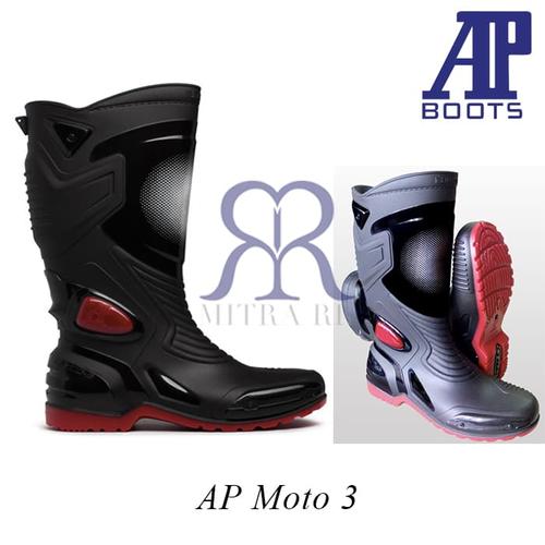 Jual AP Boots Moto 3 Hitam - Sepatu Boot Karet Biker Motor Terbaru ...