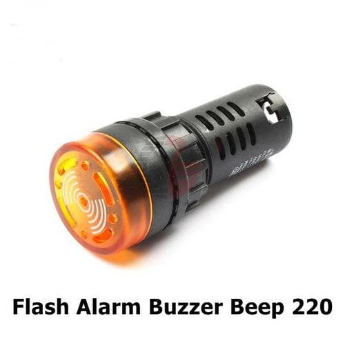Jual Lampu Indikator Sinyal LED Flash Alarm Buzzer Beep 220 Volt Yellow ...