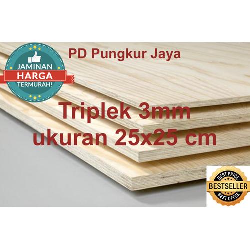 Jual Triplek / Multiplek 3mm (Albasia) ukuran 25x25 cm - Kab. Bandung ...