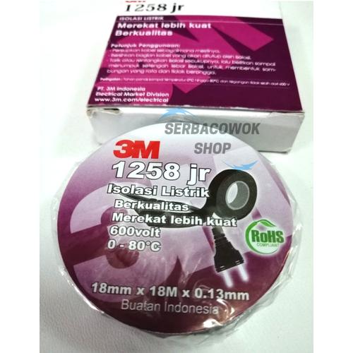 Jual Isolasi Listrik 3m 1258 Jr Hitam Asli Solasi Kabel 3 M Electric ...