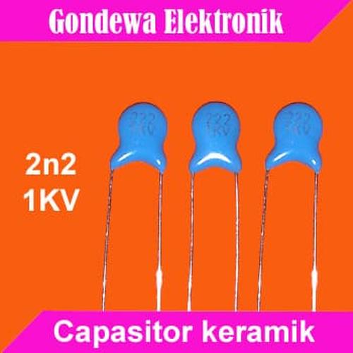 Jual 2n2 2,2nF 222 1KV 1000V capasitor keramik tegangan tinggi - Kab ...