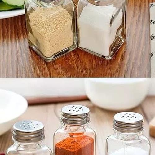 Jual Tempat Bumbu Dapur Botol Kaca Lubang Tabur Salt Pepper Spice Jar ...