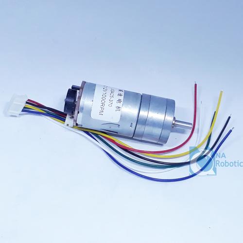 Jual Motor DC 25GA370 12V 1000 RPM With Encoder - Kota Surabaya - NA Robotic | Tokopedia