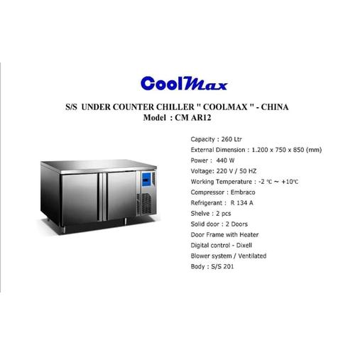 Jual COOLMAX UNDER COUNTER CHILLER 2 DOORS 120 CM AR-12 - Jakarta Timur ...