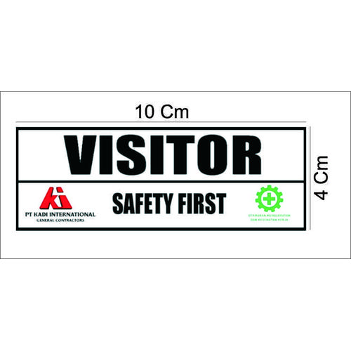 Jual Sticker Prinitng VISITOR 10 x 4 cm - Kota Bekasi - FPM ADV | Tokopedia