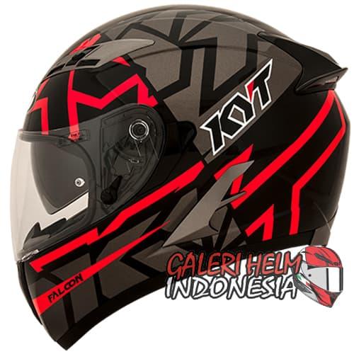 Jual Helm KYT Falcon Faster Red Black Edition Full Face not Vendetta ...