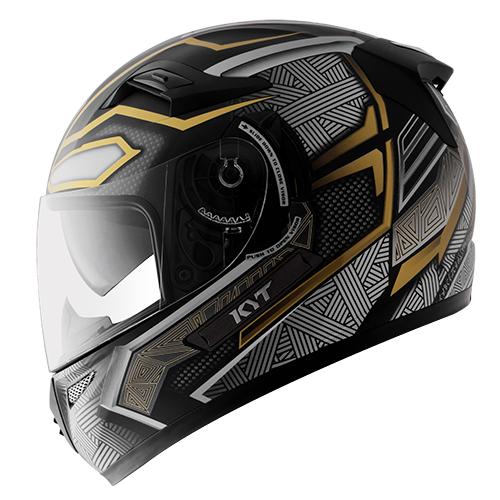 Jual Helm KYT K2rider Motif Black Panther Gold Edition K2 Rider Full ...