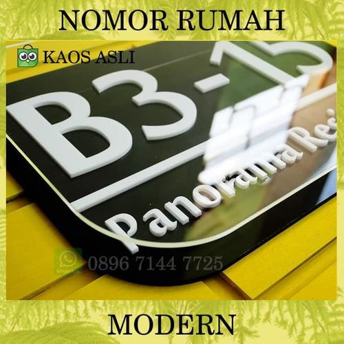 Jual Plat Nomor Rumah Acrylic Custom 3 Lapis Warna Hiasan Dinding ...