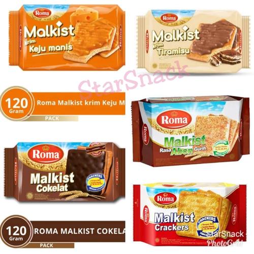 Jual Roma Malkist Coklat/Keju/Tiramisu/Abon/Ori 120gram - Coklat - Kota ...