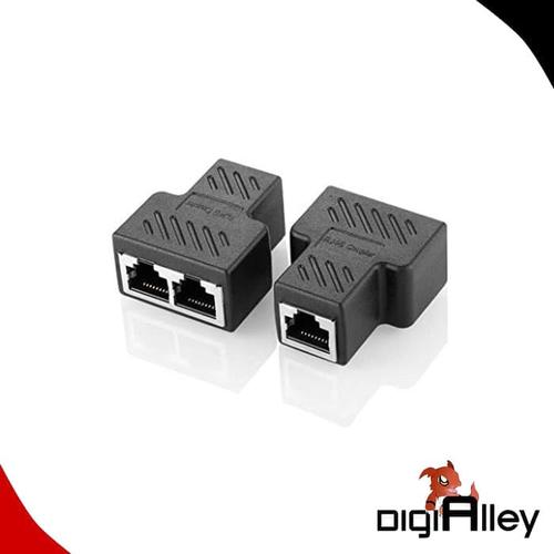 Jual Splitter Connector RJ45 1 To 2 LAN Ethernet Cable Female Female ...