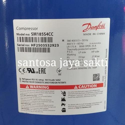 Jual Compressor Danfoss Scroll SM185S4CC. R22. 3 Phase - SM185 ...