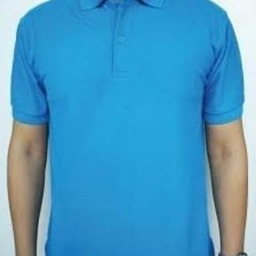 Jual Kaos polo pria berkerah polos lengan pendek warna biru tosca kaos ...