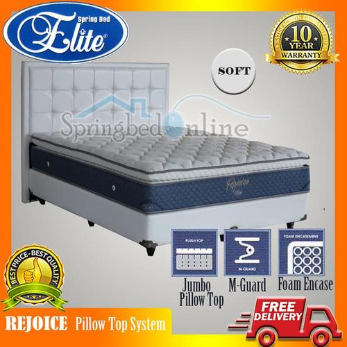 Jual Springbed Elite Rejoice HB Watsonia 160x200 Jumbo Pillow Top Full ...