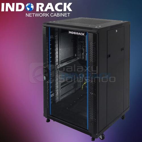 Jual INDORACK RAK SERVER CLOSE RACK 20U Depth 600MM Glass Door IR6020 ...