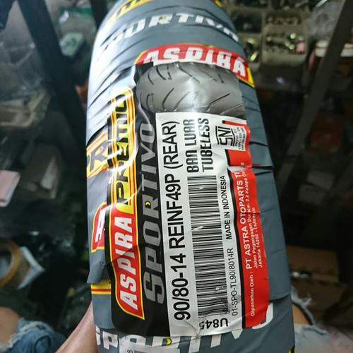 Jual Aspira Premio Sportivo 90/80 ring 14 ban tubeless motor matic mio beat - REAR - Kota ...